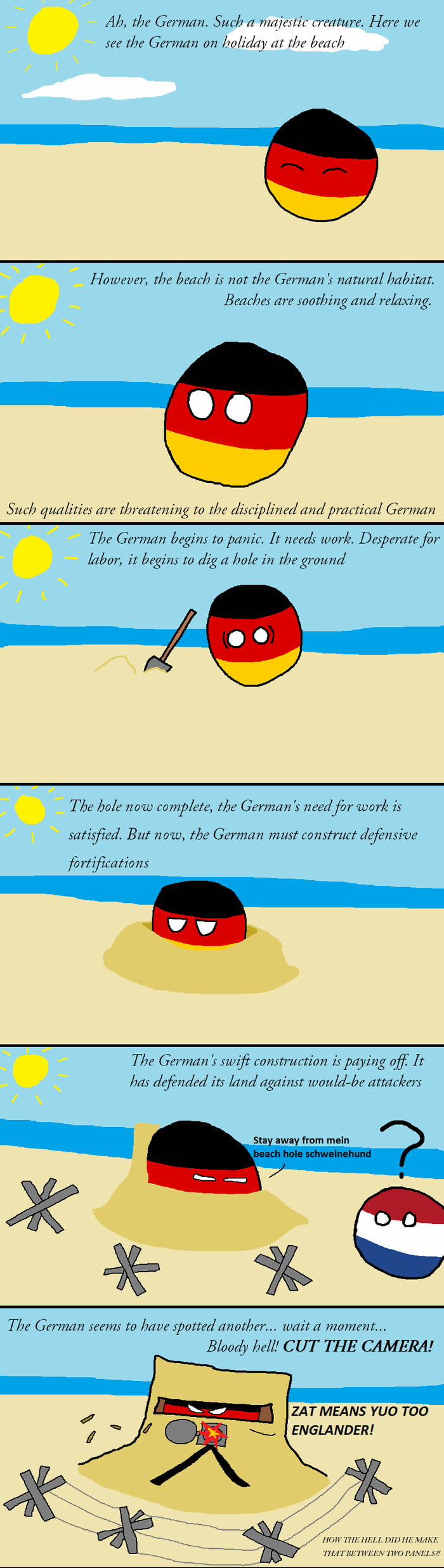 What Germans do on the Dutch beach - 9GAG