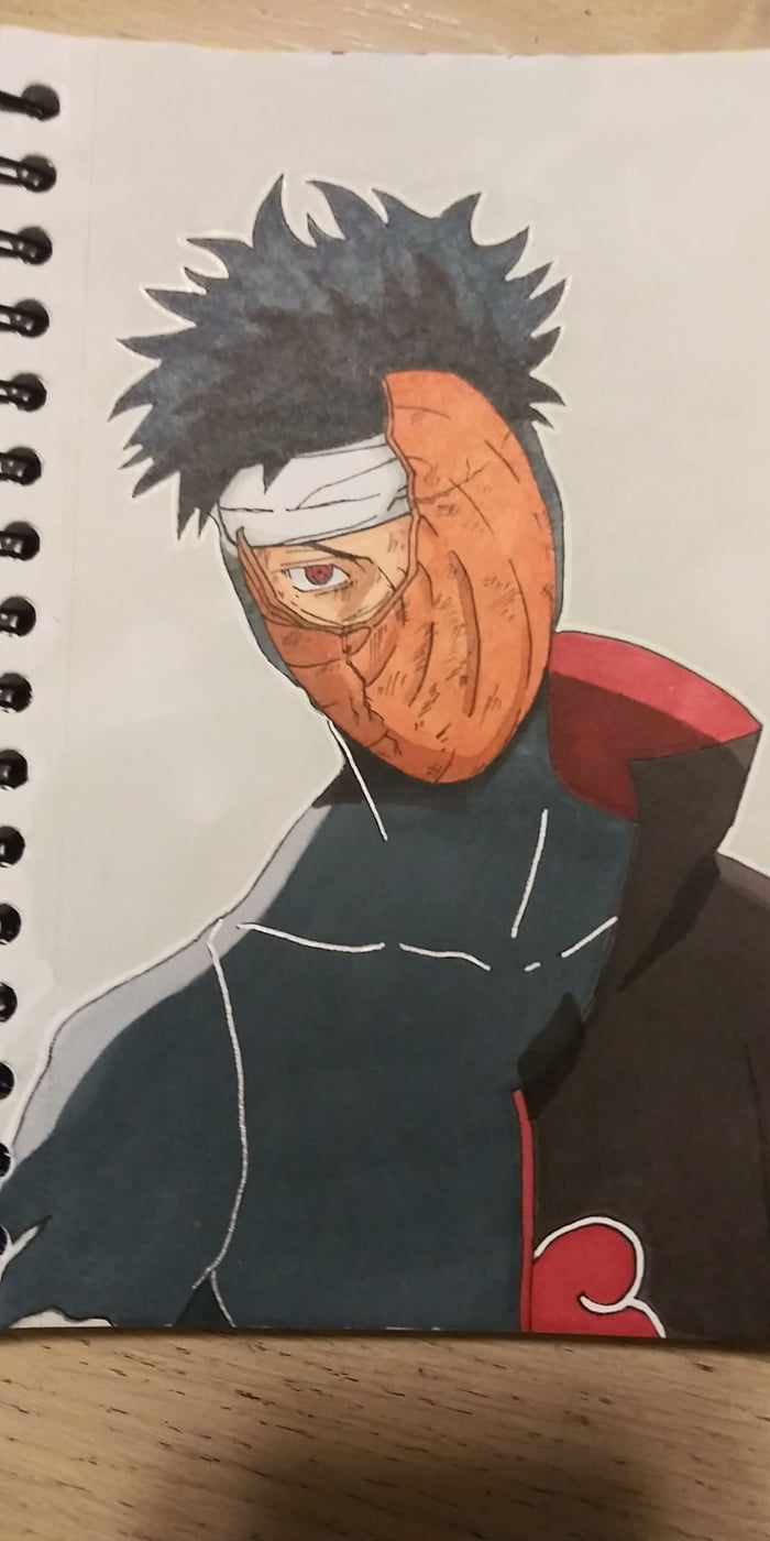 Battle damaged Obito Uchiha drawing - 9GAG