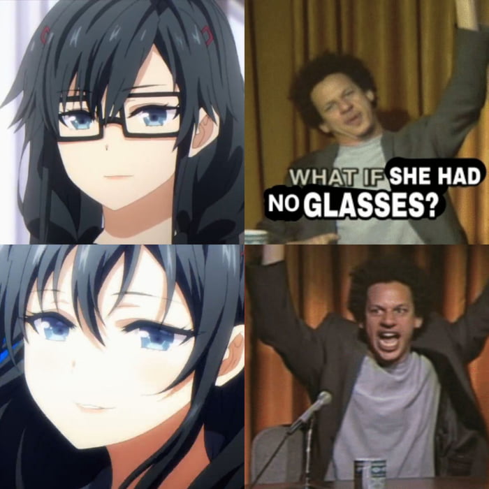 Glasses off = cuter - 9GAG