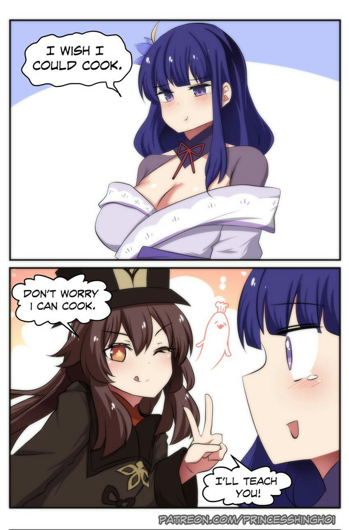 Cooking with Hu Tao. - 9GAG