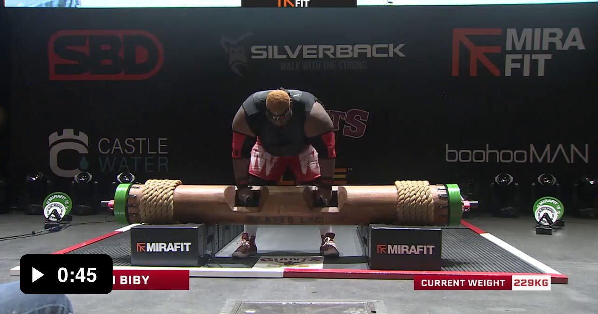 Iron Biby officially breaks the log lift world record with 229 kg/505 ...