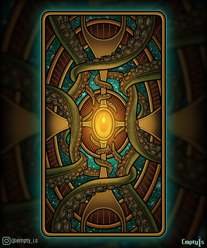 Card back I made for my Lovecraftian Tarot deck - 9GAG