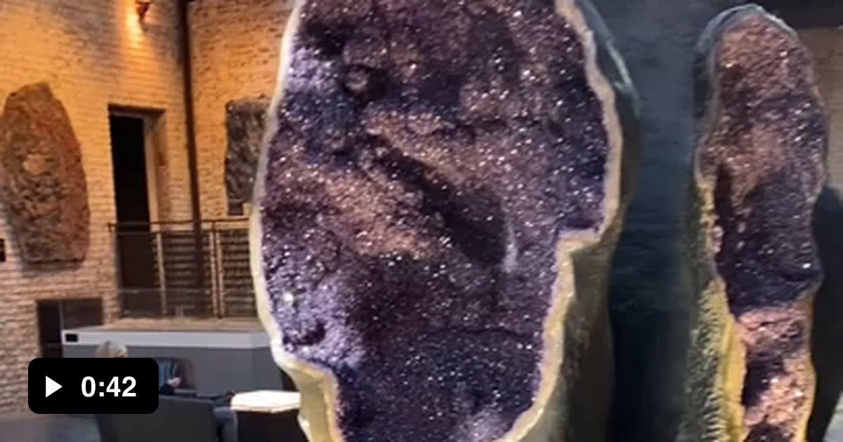 The hotel we stayed at in Savannah, GA had several large geodes, a cave ...