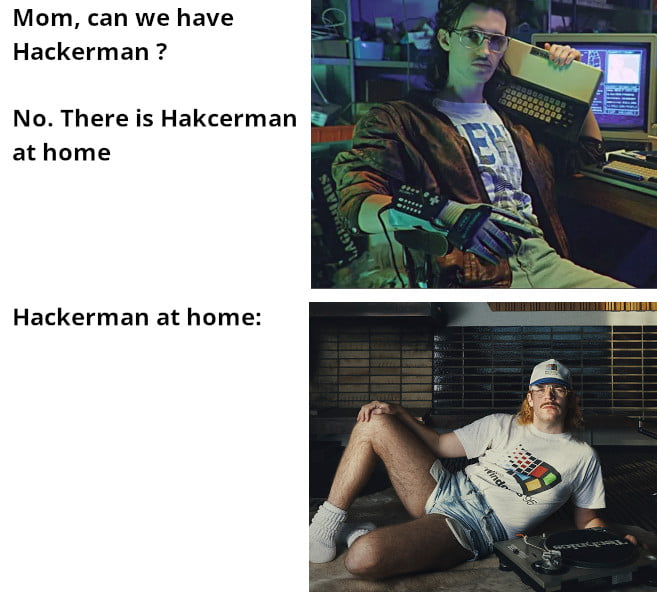 Hackerman vs Windows95man - 9GAG