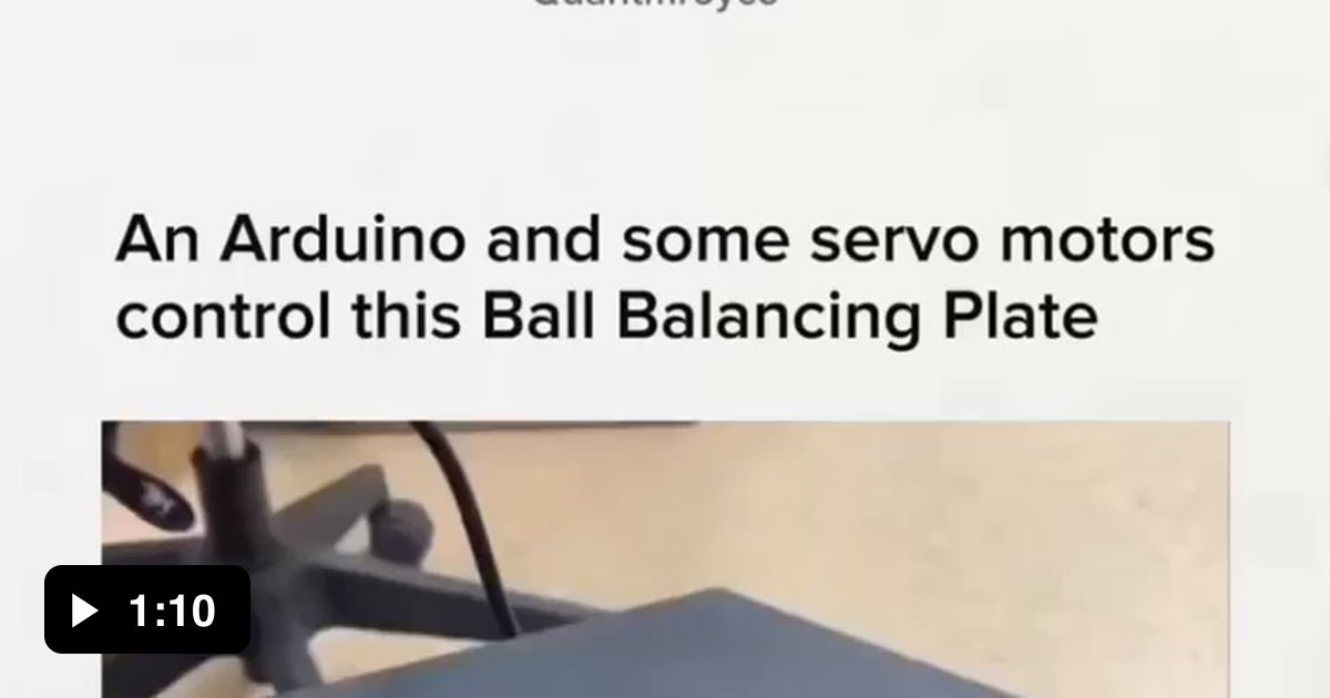 An Arduino and some servo motors control this Ball Balancing Plate - 9GAG