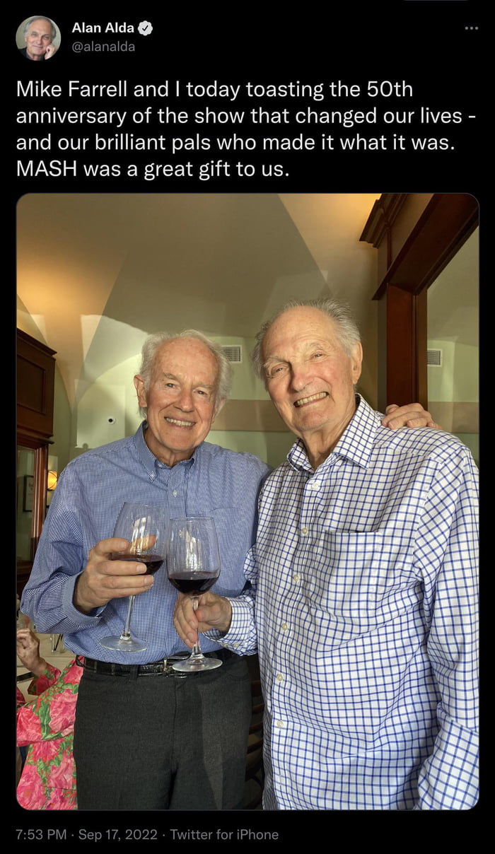 Mike Farrell and Alan Alda for you guys !! - 9GAG