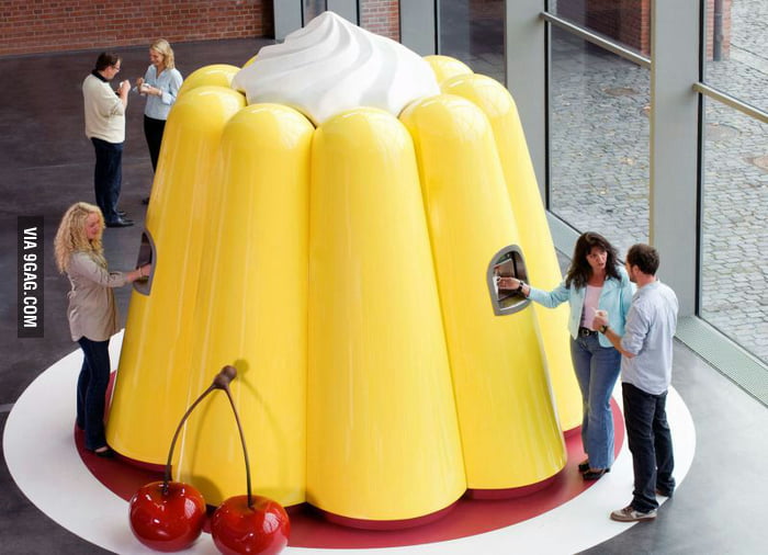 Pudding vending machine in the factory - 9GAG