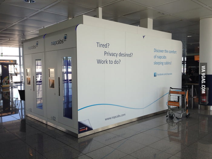 Nap Cabs at Munich airport, they should be at every airport - 9GAG