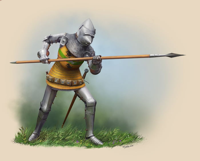 A painting I did of a late 14th century Irish knight. - 9GAG