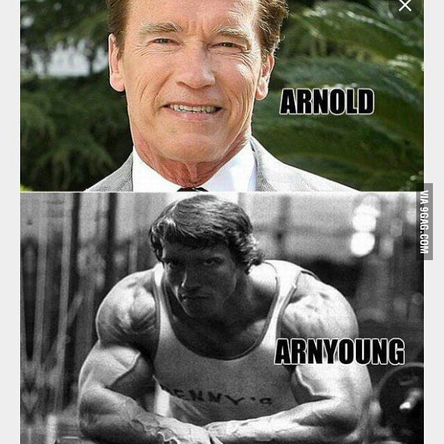 "I'll be back" vs "Oh my back" - 9GAG