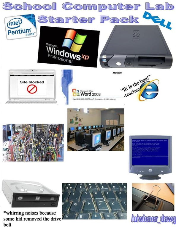 "I use the school computer lab" starter pack - 9GAG