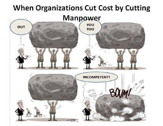 Cutting costs by manpower - 9GAG