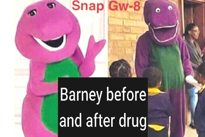 Barney Meme Drogen