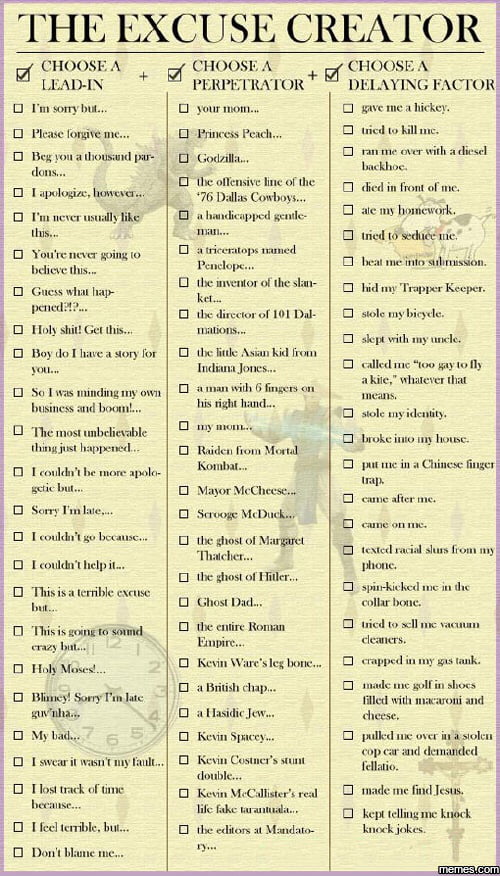 "Why are you always late to work, Bickens?!", the boss said. "I'm sorry ...