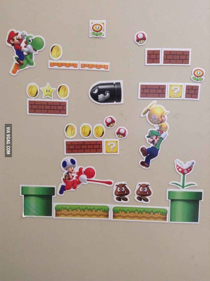 Super Mario moveable magnets - 9GAG