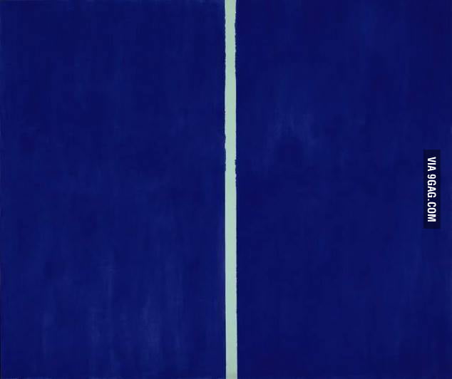 Onement VI by Barnett Newman sold for:$43,845,000 - 9GAG