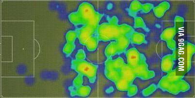Neuer heat map in the match against Algeria - 9GAG
