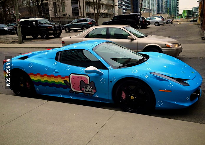 The PURRarri (deadmau5's Ferrari 458) - 9GAG
