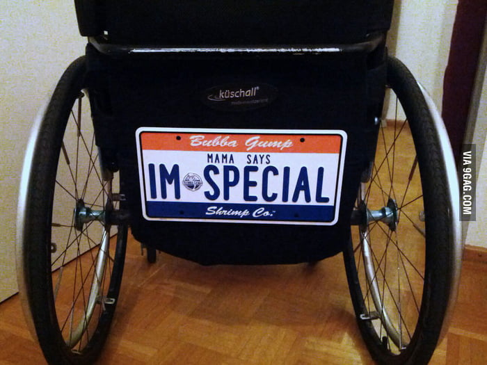 Got a new license plate for my wheelchair :D - 9GAG