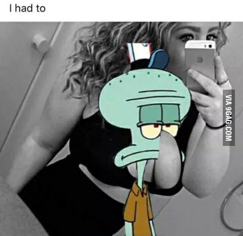 Squidward's new nose job. - 9GAG