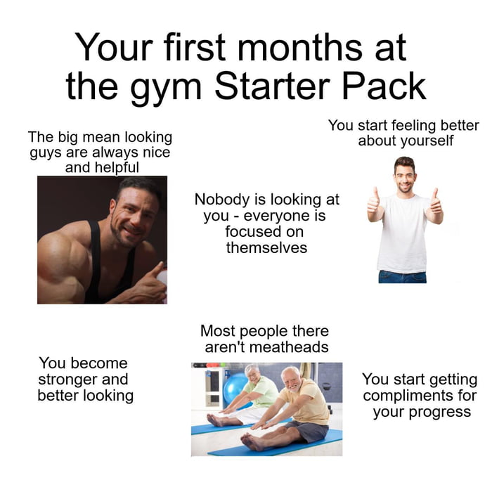 Your first months at the gym Starter Pack - 9GAG