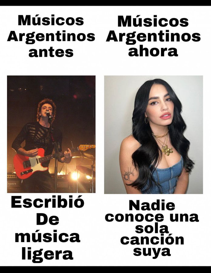 Ok mis respetos para Soda Estereo pero quién es la argentina esa que ...