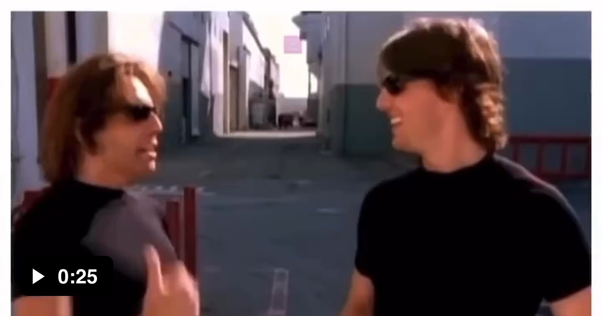 This clip of Tom Cruise and his stunt double will never not be funny ...