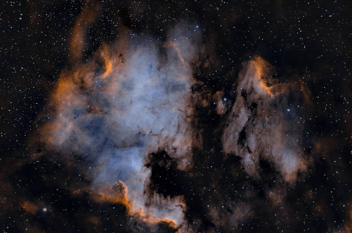 North america nebula and pelican nebula in one shoot in fake hubble ...