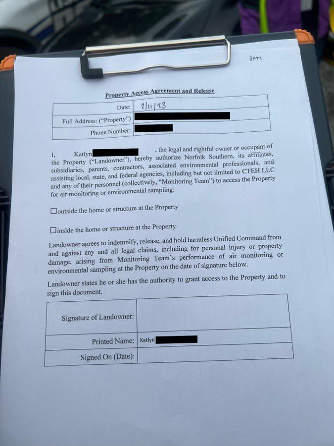 In Ohio you must sign this to allow 'air monitoring' or 'environmental ...