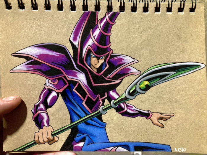 I took a picture of my Dark Magician drawing in better lighting…Looks ...