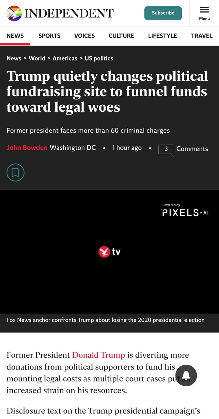 Trump changed his political fundraising website Save America PAC to ...