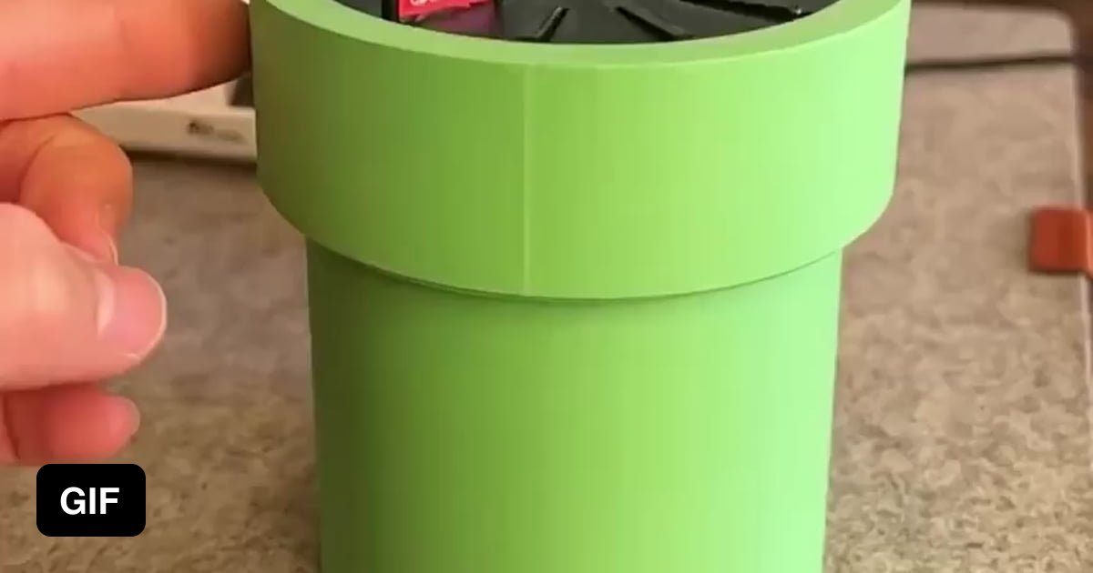 A 3D Printed Nintendo Switch game organizer in the shape of Mario’s pipe - 9GAG
