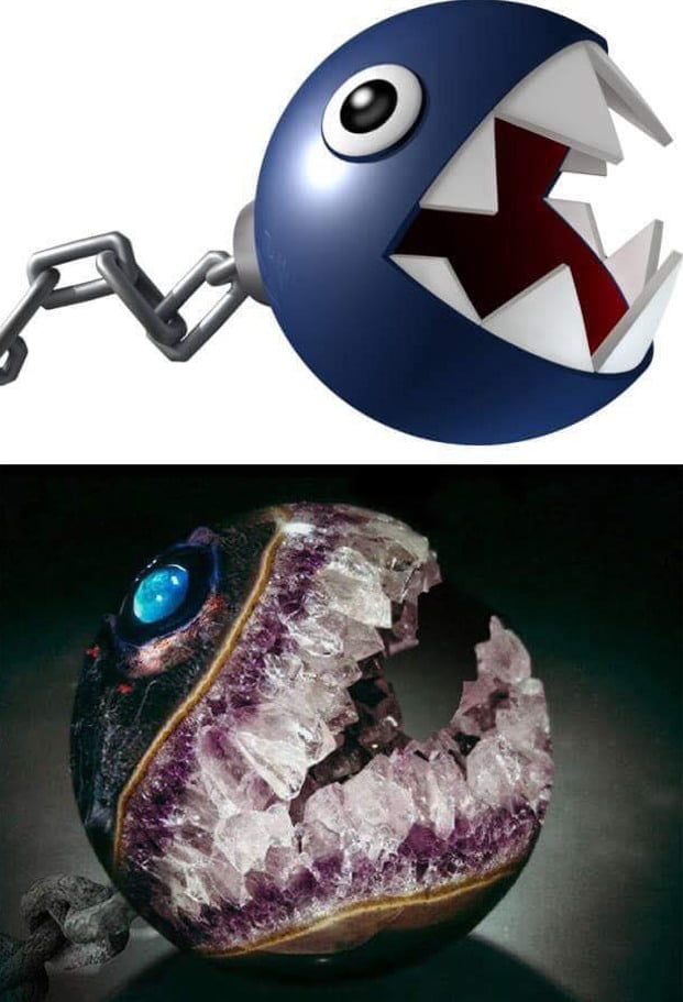 Chain chomp made from amethyst - 9GAG