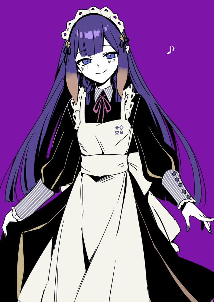 Ninomae Ina'nis Maid outfit fanart(Hololive En) - 9GAG