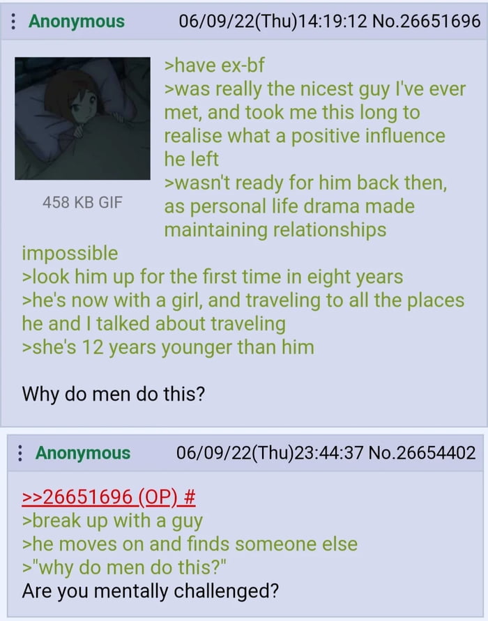 Anon needs to move on - 9GAG