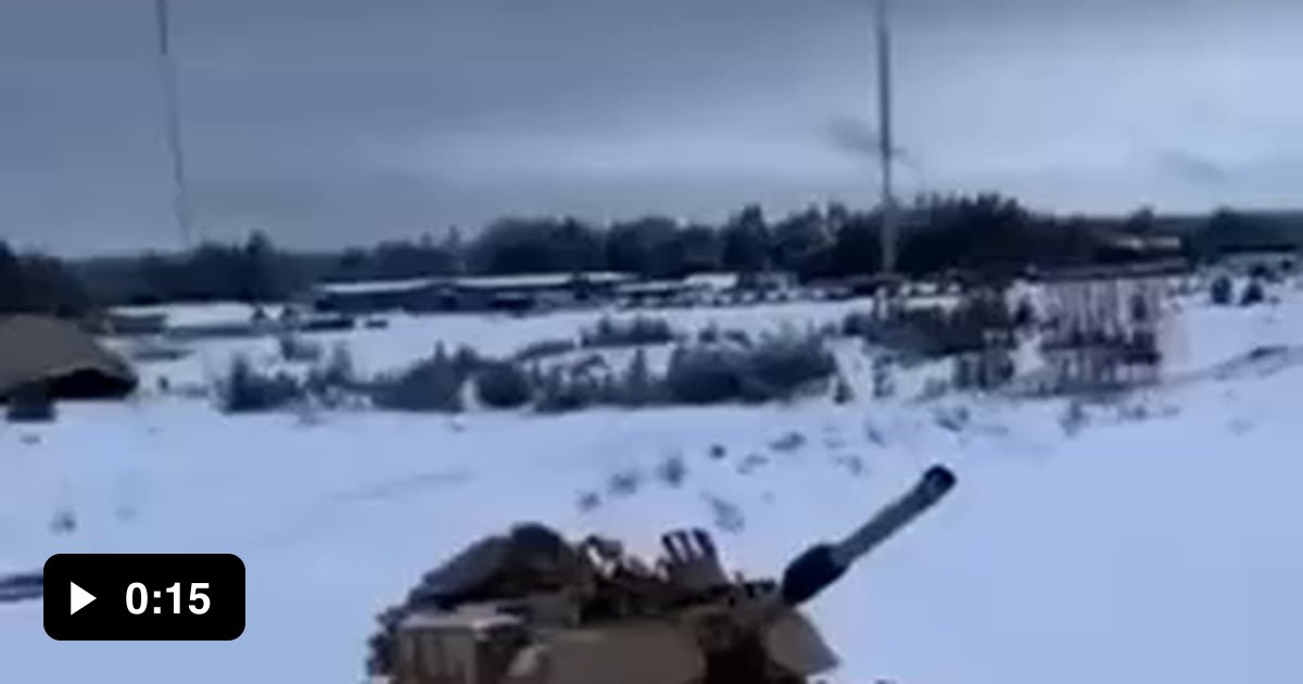 Abrams in the winter Ukraine, simulation. - 9GAG