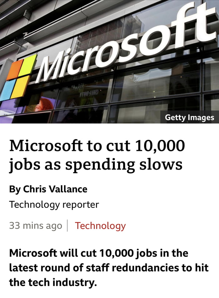 AI is starting t take away jobs in tech. - 9GAG