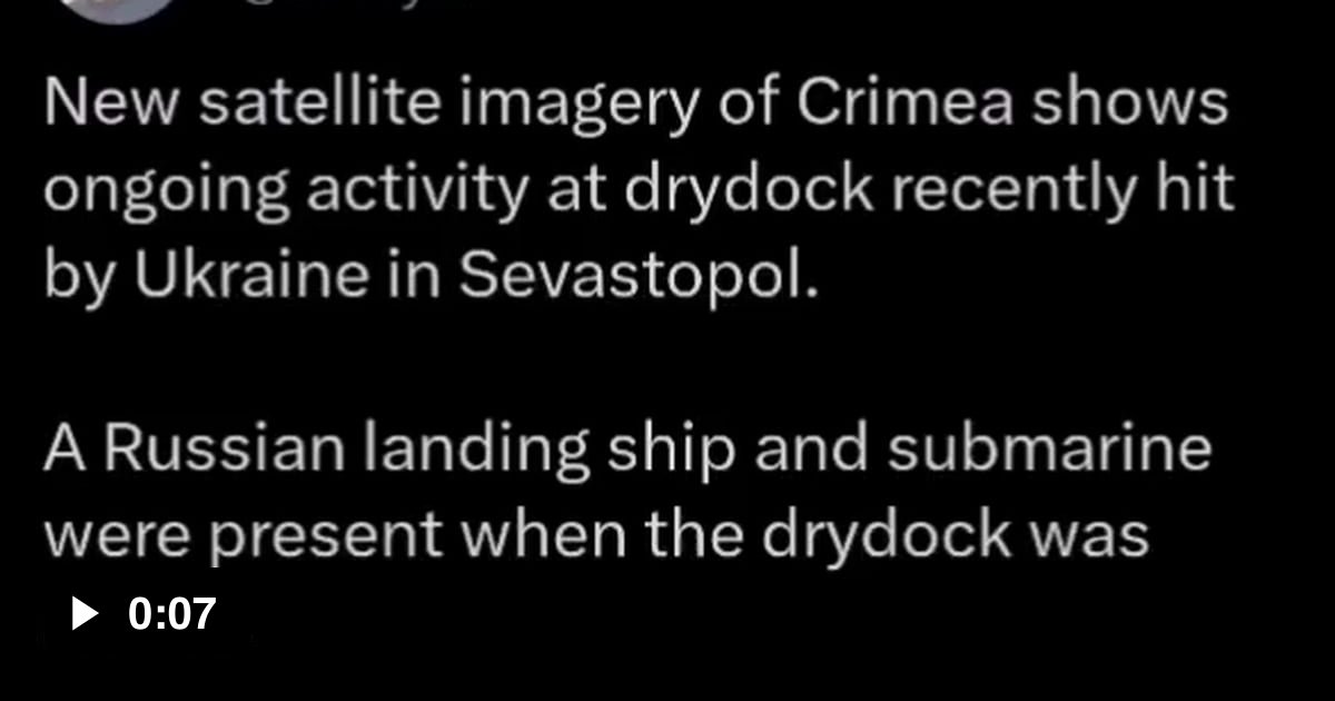 Time lapse of the flooded dry dock. You can clearly see the flooding of ...