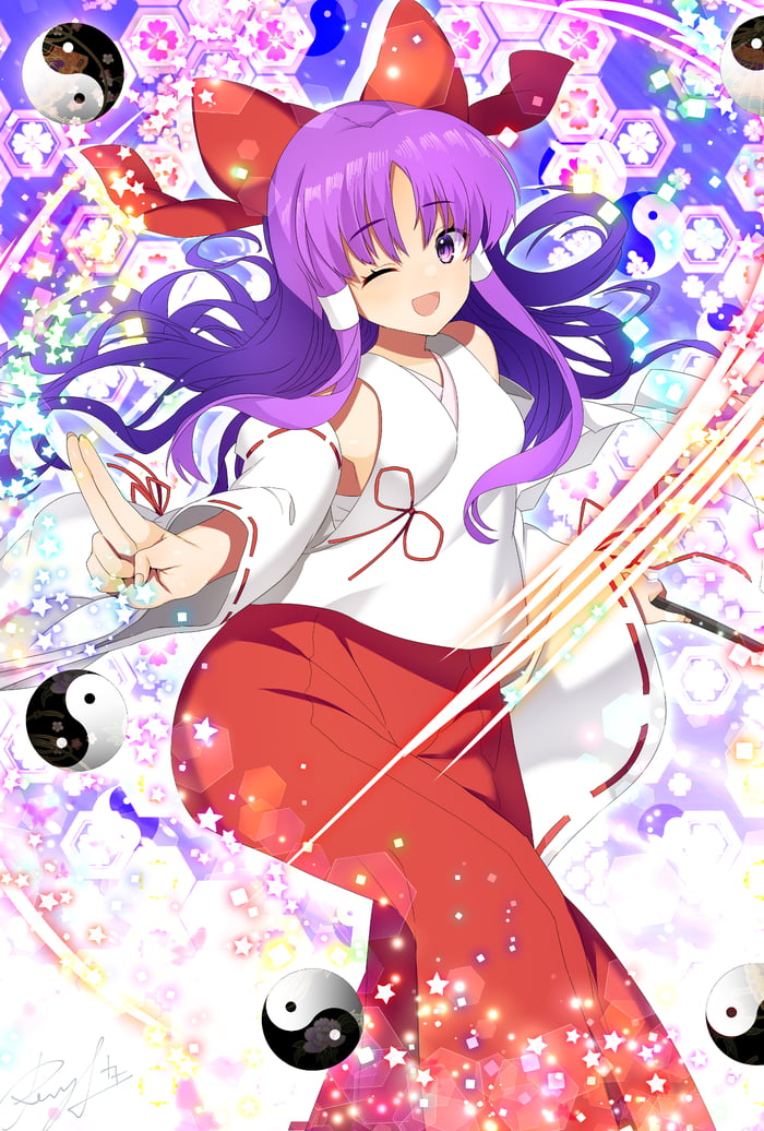 Hakurei Reimu (PC-98 version) (by sea scorpion (umisasori)) - 9GAG
