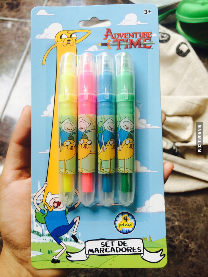 Just bought The Adventure Time markers. - 9GAG