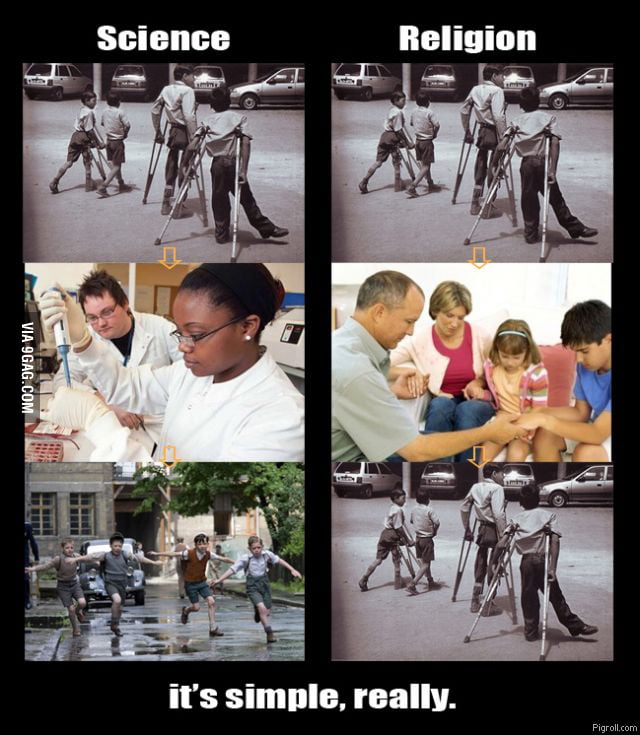 Religion vs science - 9GAG