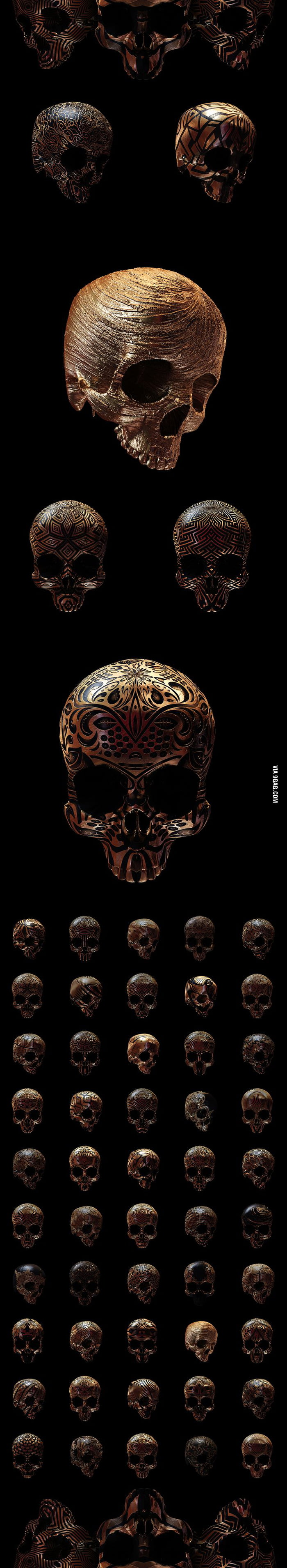 Hope you like skulls... A series of uniquely sculpted skulls from ...
