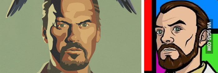 I was wondering why Michael Keaton in the Birdman poster looked so ...