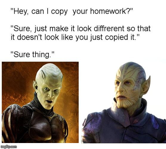 I made this meme after noticing how Skrulls looked way too familiar ...