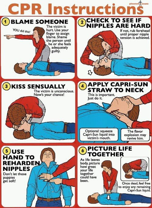 Questionable CPR instructions - 9GAG