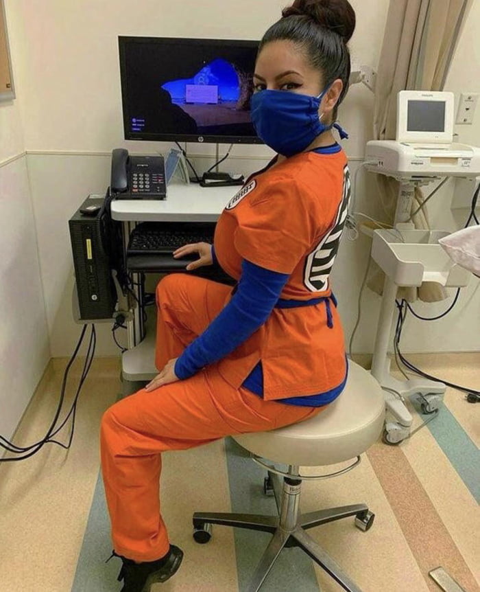 Nurse in Dragon Ball Z scrubs - 9GAG