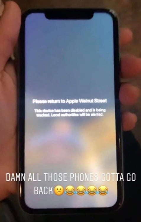 Looted IPhones rendered useless - 9GAG