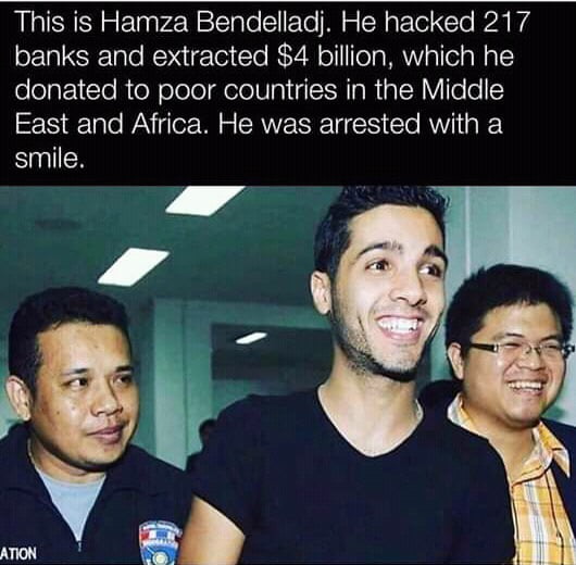 Hamza Bendelladj Known as "Smiling Hacker" A true hero. - 9GAG