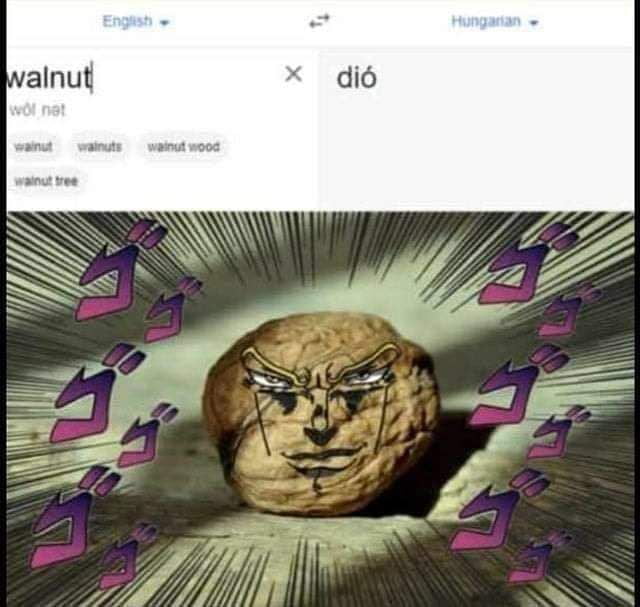 You expected "walnut"? No, it's me Dio! - 9GAG