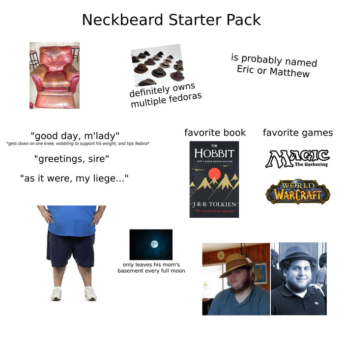 Neckbeard Starter Pack - 9GAG